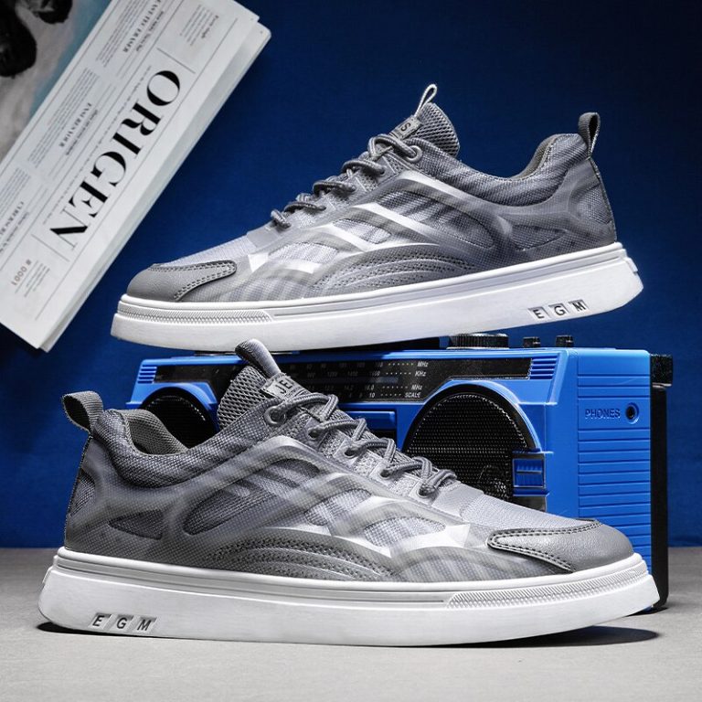 Sepatu Kasual Pria Bersirkulasi Sepatu Vulkanis Pria Ringan Sneakers ...